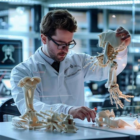 Biomedical Engineer Developing Prosthetics Premium Ai Generated Image