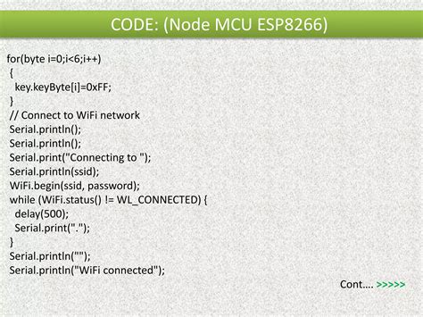 Attendance System Using Esp8266wi Fi With Mysql Pptx