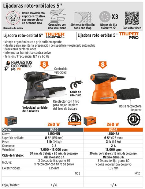 Truper Lijadoras De Banda Y Roto Orbitales