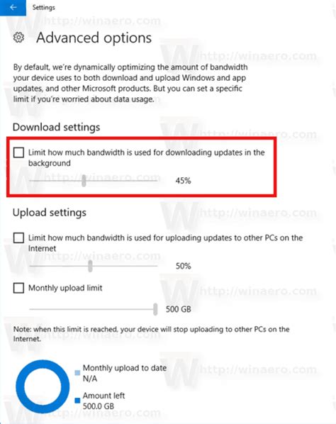 Windows 10 Fall Creators Update Limit Windows Update Bandwidth