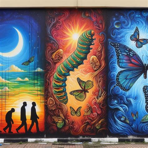 Mural Of The Month Caterpillar To Butterfly Etsy