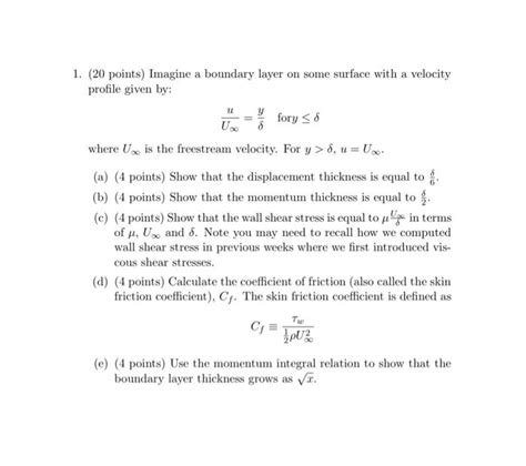 Solved Points Imagine A Boundary Layer On Some Chegg