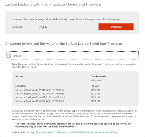 Surface Laptop 3 With Intel Processor Drivers And Firmware March 2022 Icewolf Blog