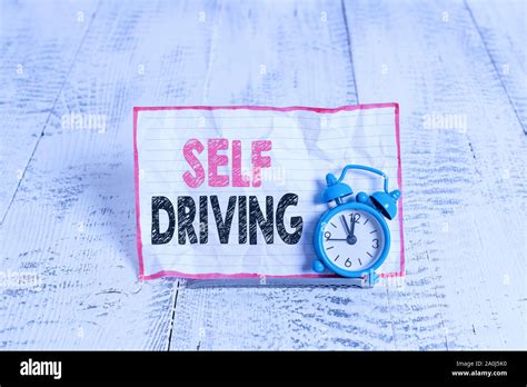 Text Sign Showing Self Driving Business Photo Text Autonomous Vehicle Ability To Navigate