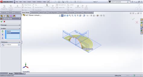 Tutorial Lofted Bend Feature Sheet Metal In Solidworks Grabcad Tutorials
