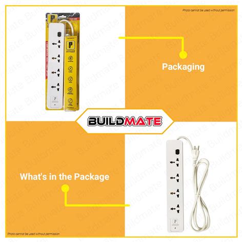 Powerhouse Usa Extension Cord Single Switch Universal Outlet Socket Su — Buildmate