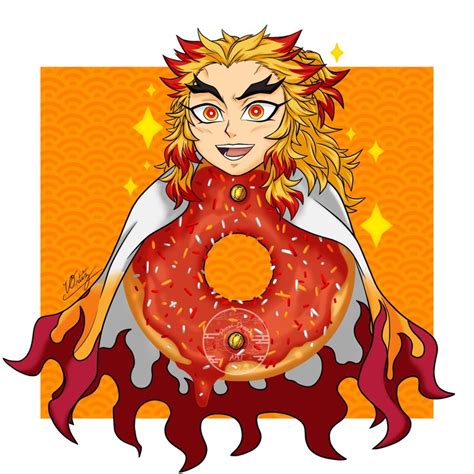 Donut Slayer Kyojuro Sticker Proxi Dreamss Ko Fi Shop
