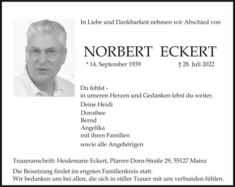 Norbert Eckert † 28 07 2022 Grünewald Baum