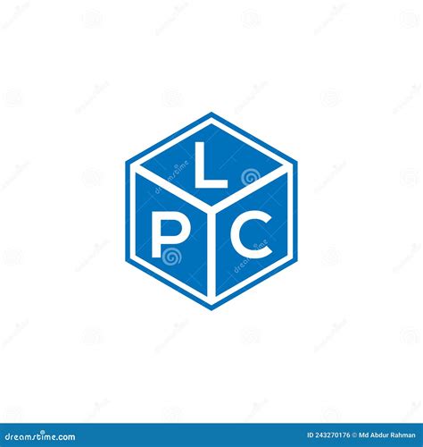 LPC Letter Logo Design On Black Background LPC Creative Initials
