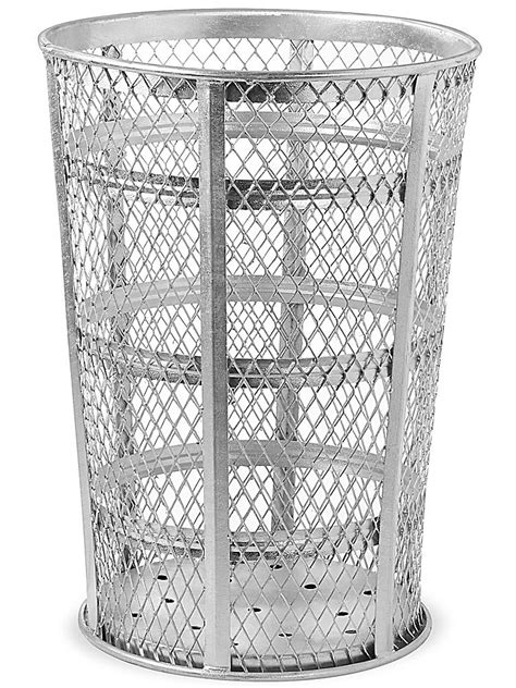 Wire Mesh Trash Can 45 Gallon Galvanized H 2125galv Uline