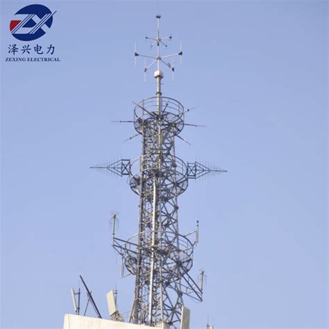 Angle Lattice Galvanized Steel Communication Mobile Telecom Tower