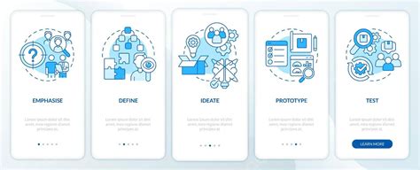 Blue Onboarding Mobile App Screen A Design Thinking Approach Vector User Onboarding