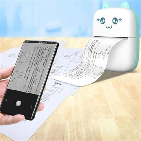 Термопринтер детский портативный для этикеток наклеек Мини принтер Mini Printer с термопечатью