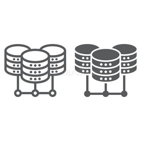Data Center Line Icon Data And Analytics Stock Vector Illustration Of Device Concept 121674144