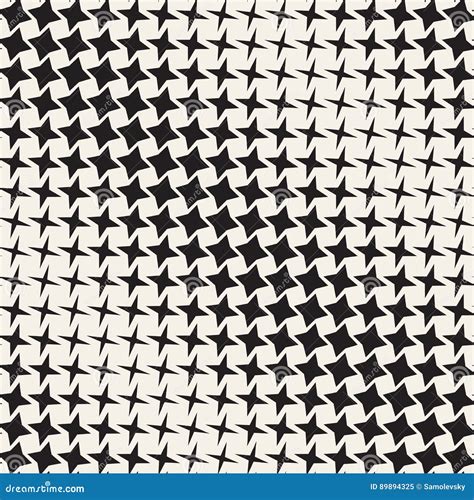 Geometric Seamless Star Shapes Pattern Halftone Gradient Effect Stylish Vector Illustration
