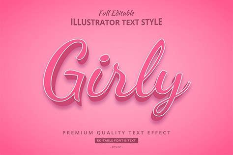 Girly Pink Text Style Effect