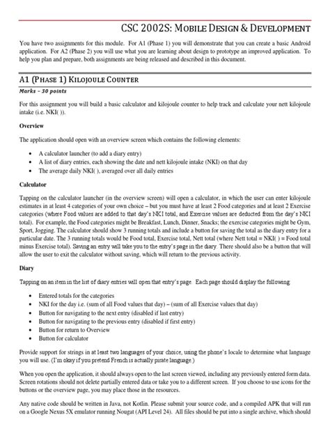 csc2002s mobile assignment 2019 v2 pdf screenshot mobile app