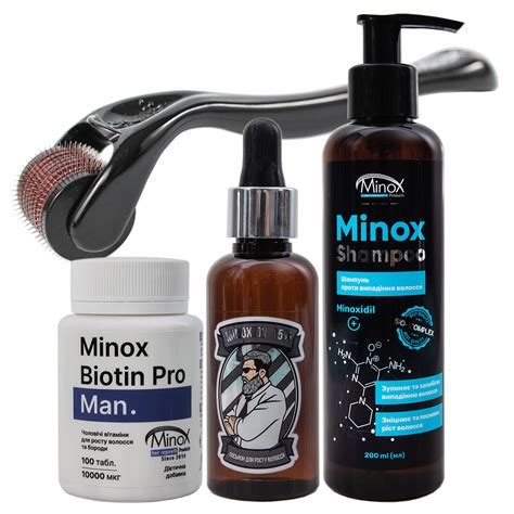 Лосьйон для росту волосся та бороди minoxidil 15% 50 мл - MinoX.ua