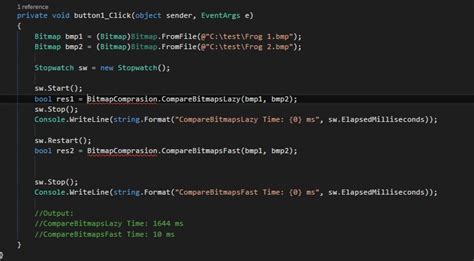 C Fast Bitmap Compare C Examples