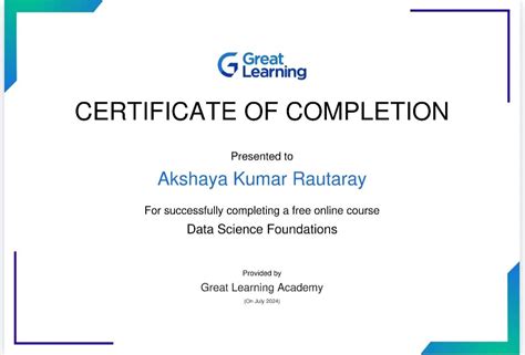 Greatlearningacademy Greatlearning Glacertificate Akshaya Kumar