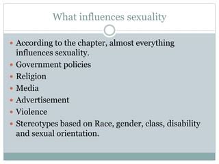 Social Influences On Sexaulity PPTX