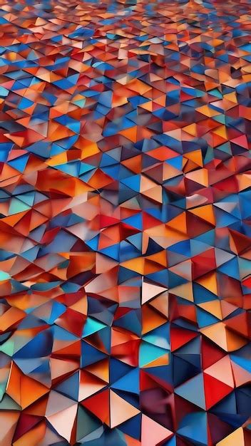 Premium Ai Image 3d Rendered Abstract Triangle Grid