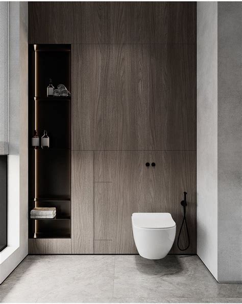 Modern Bathroom with Wood Paneling