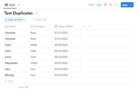 how to handle duplicate entries within a database r notion