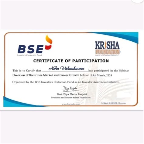 Neha Vishwakarma On Linkedin Securitiesmarket Careergrowth Finance