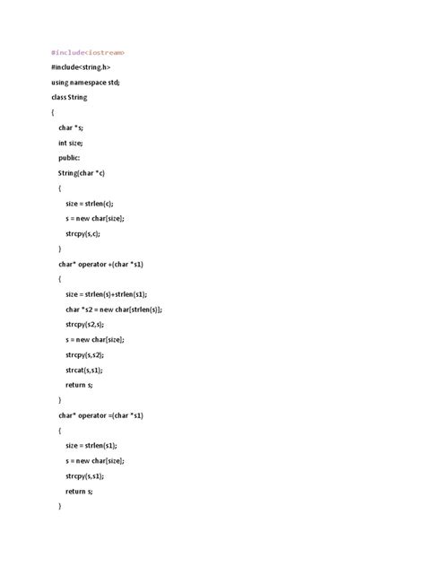 Exp4 Operator Overloading | PDF | Software Development | String (Computer Science)