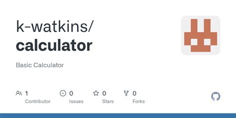 GitHub K Watkins Calculator Basic Calculator
