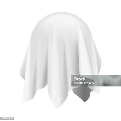 공에 매달려 있는 3d 흰색 천 커튼 실크 소재로 숨겨진 구체 프레젠테이션 가리기에 대한 스톡 벡터 아트 및 기타 이미지 가리기 구 매달기 Istock