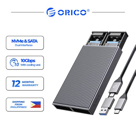 ORICO Tool Free M NVMe SSD Case Aluminum Gbps USB GEN Type C M SSD Enclosure M Key