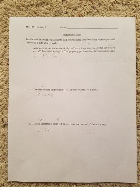 Solved Translate The Following Sentences Into Logic Symbols