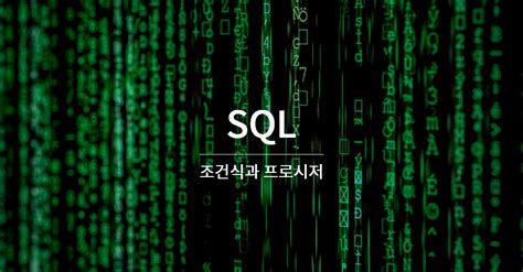 sql 조건식과 프로시저