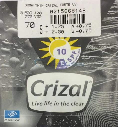 Essilor 1.5 Orma Thin Crizal Forte UV (ЗАМЕНЕНА в производственной ...