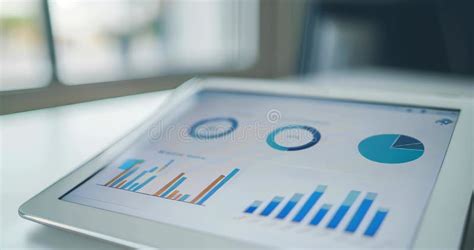 Graphical Representation Of Consumer Survey Results On Tablet Screen
