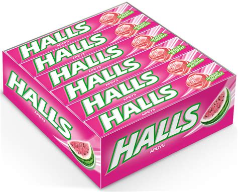 Леденцы Halls, арбуз, 25 г х 12 шт - купить с доставкой по выгодным ...
