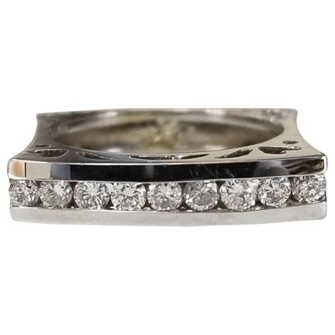 14 Karat White Gold Diamond Square Ring For Sale At 1stdibs