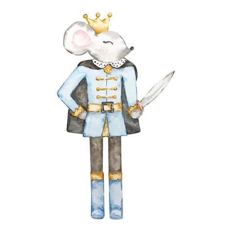 Premium Vector Watercolor Christmas Nutcracker Mouse King