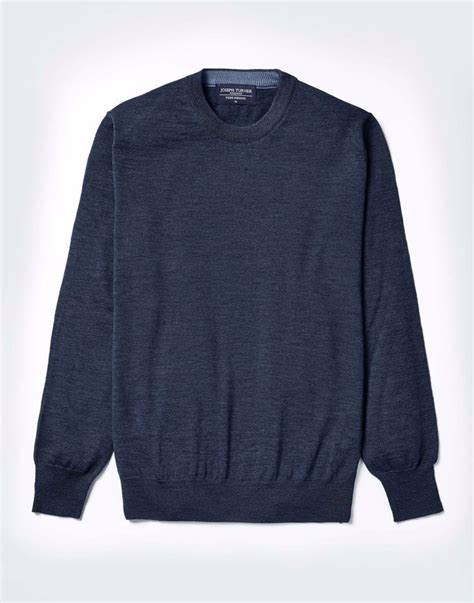 Merino Crew Neck Jumper Navy