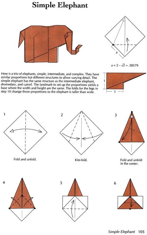 Elephant Origami Diagram