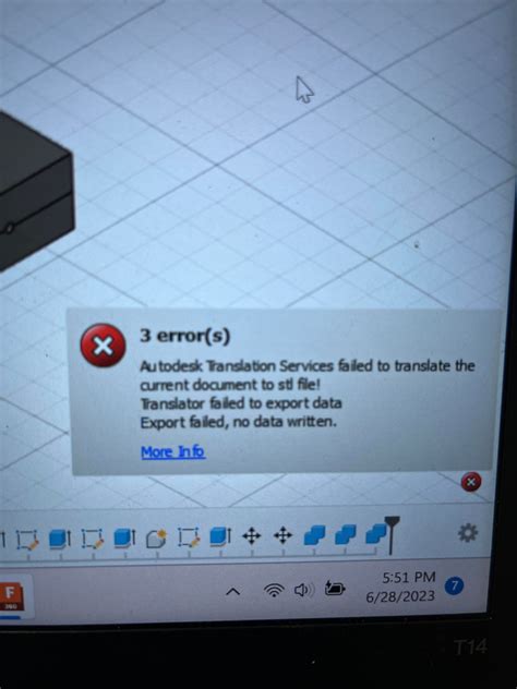 Unhelpful Error When Trying To Convert To Stl Rfusion360