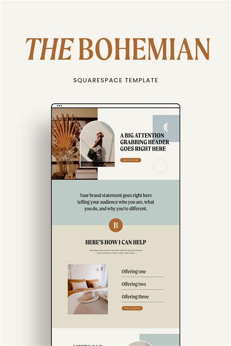 Bold And Boho Squarespace Website Template Business Website Design Squarespace Website Design