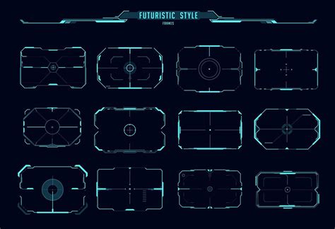 HUD Aim Control Frames Sci Fi Game Ui Interface Vector Art At Vecteezy