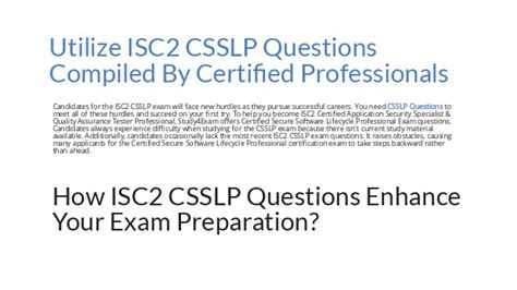 Utilize Isc2 Csslp Questions Compiled By Certified At Emaze Presentation