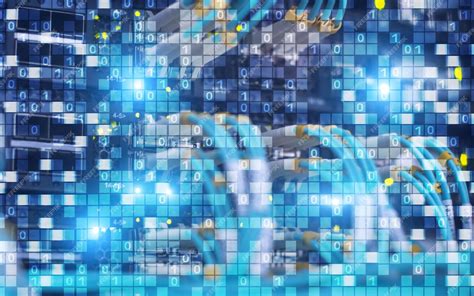 Premium Photo Digital Matrix Binary Code Mainframe Server Room