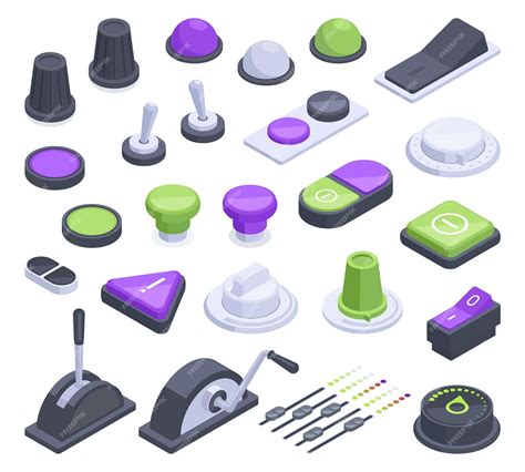 Premium Vector Isometric Toggles Control Panel Buttons Sliders And Switches 3d Vector