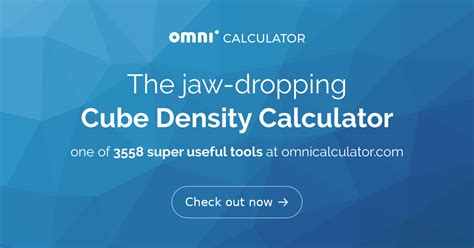 Cube Density Calculator