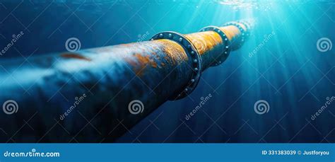 Underwater Pipeline Installation Linear Icon Vector Illustration